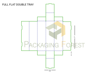 Custom Full Flat Double Tray Template - Packaging Forest LLC
