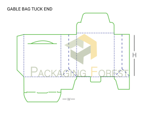Custom Gable Bag Tuck End Box Template