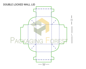 Custom Double Locked Wall Lid Box Template - Packaging Forest LLC